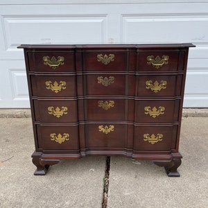 Ethan Allen Georgian Court Chippendale Style Block Front Chest - Etsy