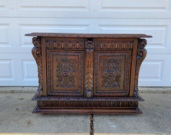 Antique Carved Sideboard/ Buffet - Etsy