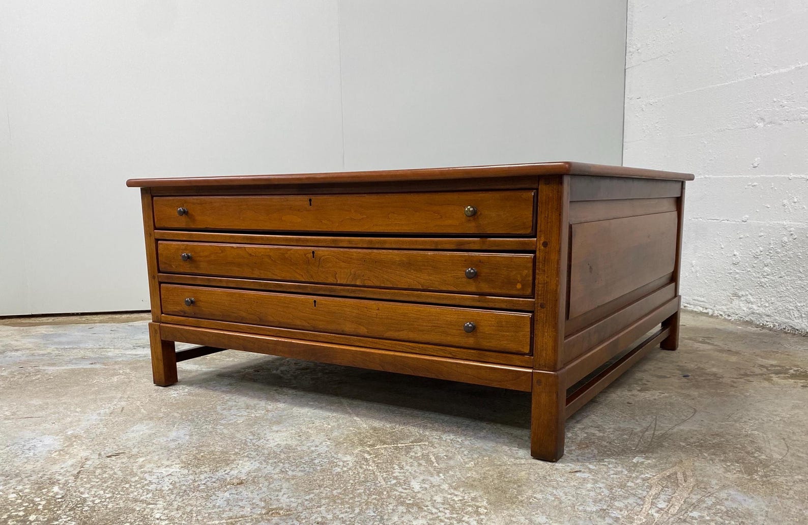 Bob Timberlake Lexington Solid Cherry Square Glass Top Coffee Table - Etsy