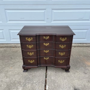 Ethan Allen Georgian Court Chippendale Style Block Front Chest - Etsy