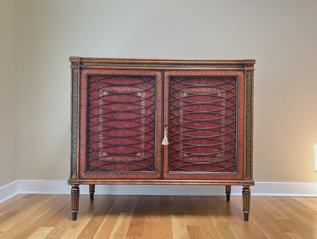 Theodore Alexander Leather Wrapped Chest Buffet - Etsy