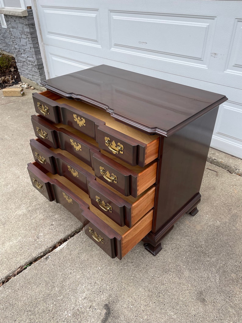 Ethan Allen Georgian Court Chippendale Style Block Front Chest - Etsy