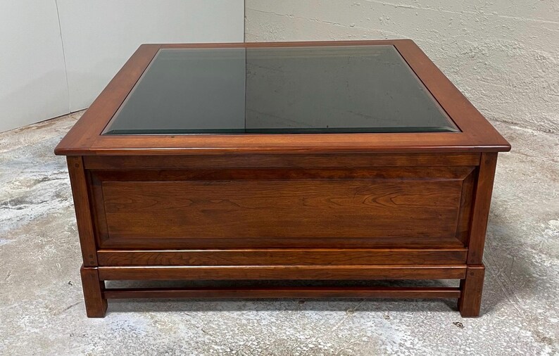 Bob Timberlake Lexington Solid Cherry Square Glass Top Coffee Table - Etsy