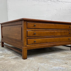 Bob Timberlake Lexington Solid Cherry Square Glass Top Coffee Table - Etsy