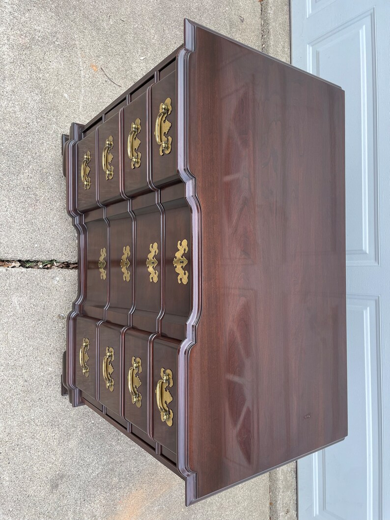 Ethan Allen Georgian Court Chippendale Style Block Front Chest - Etsy