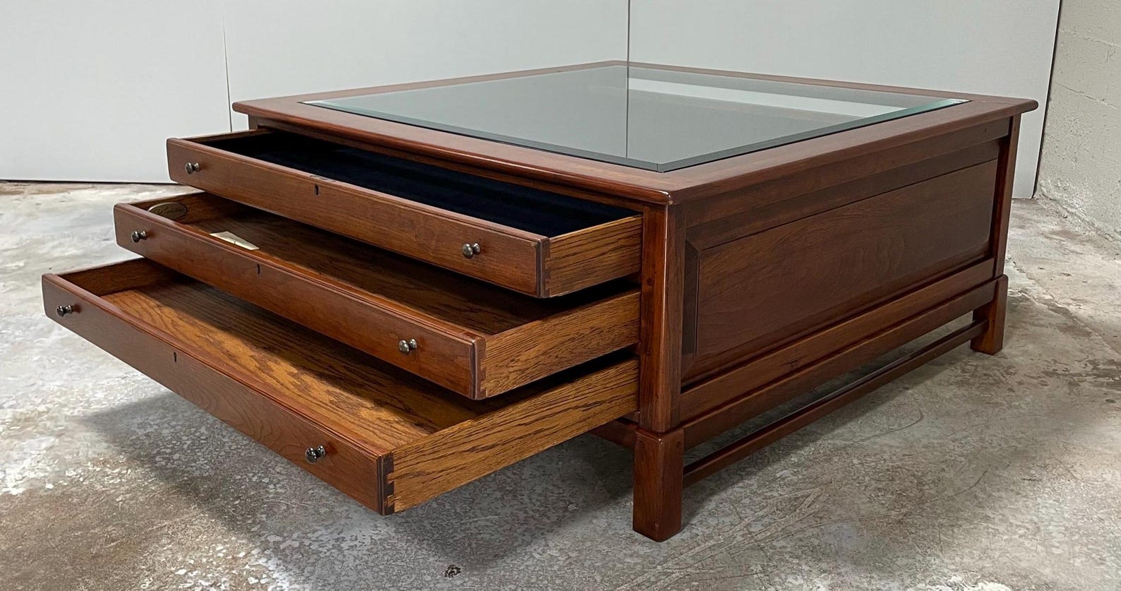 Bob Timberlake Lexington Solid Cherry Square Glass Top Coffee Table - Etsy