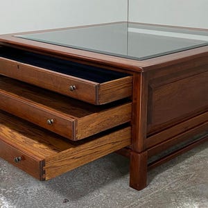 Bob Timberlake Lexington Solid Cherry Square Glass Top Coffee Table - Etsy