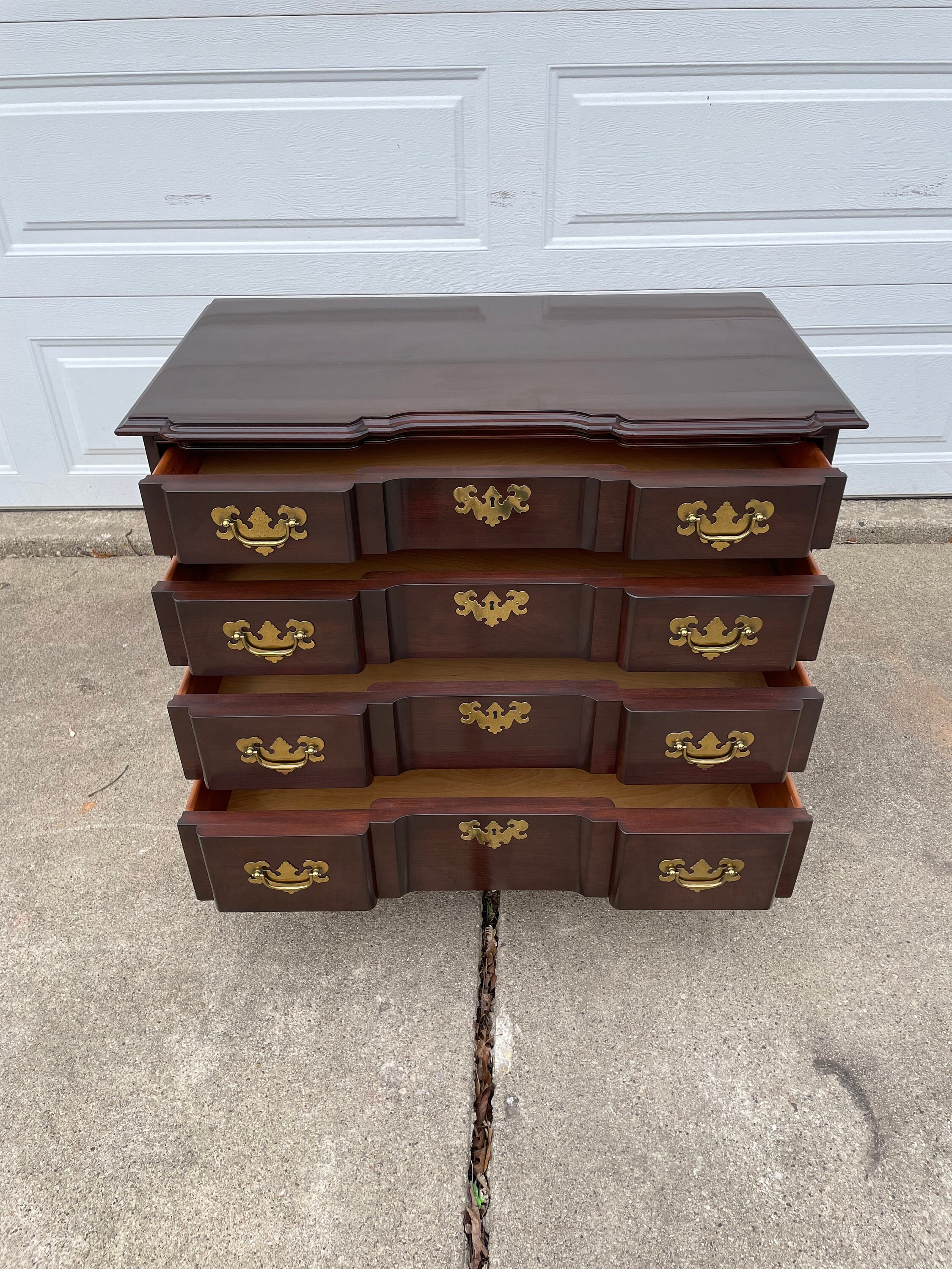 Ethan Allen Georgian Court Chippendale Style Block Front Chest - Etsy