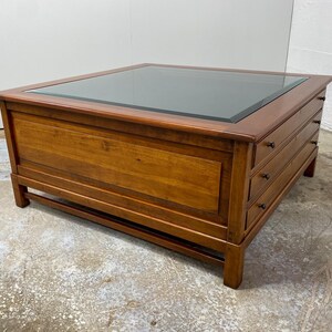 Bob Timberlake Lexington Solid Cherry Square Glass Top Coffee Table - Etsy