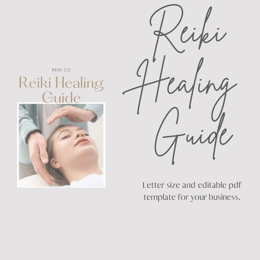 20 Page Editable Template, Reiki Healing Guide, Reiki Template for ...
