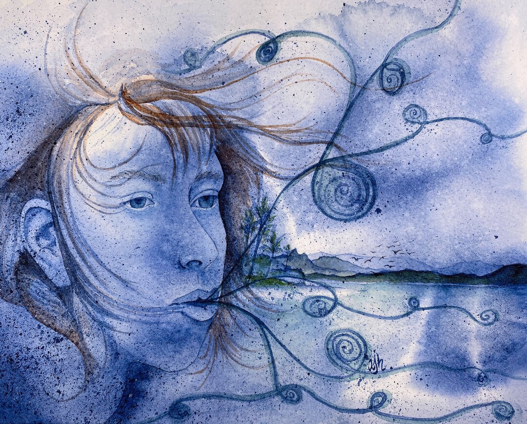 The Wind, 10X8 Inch Watercolor Art Print - Etsy