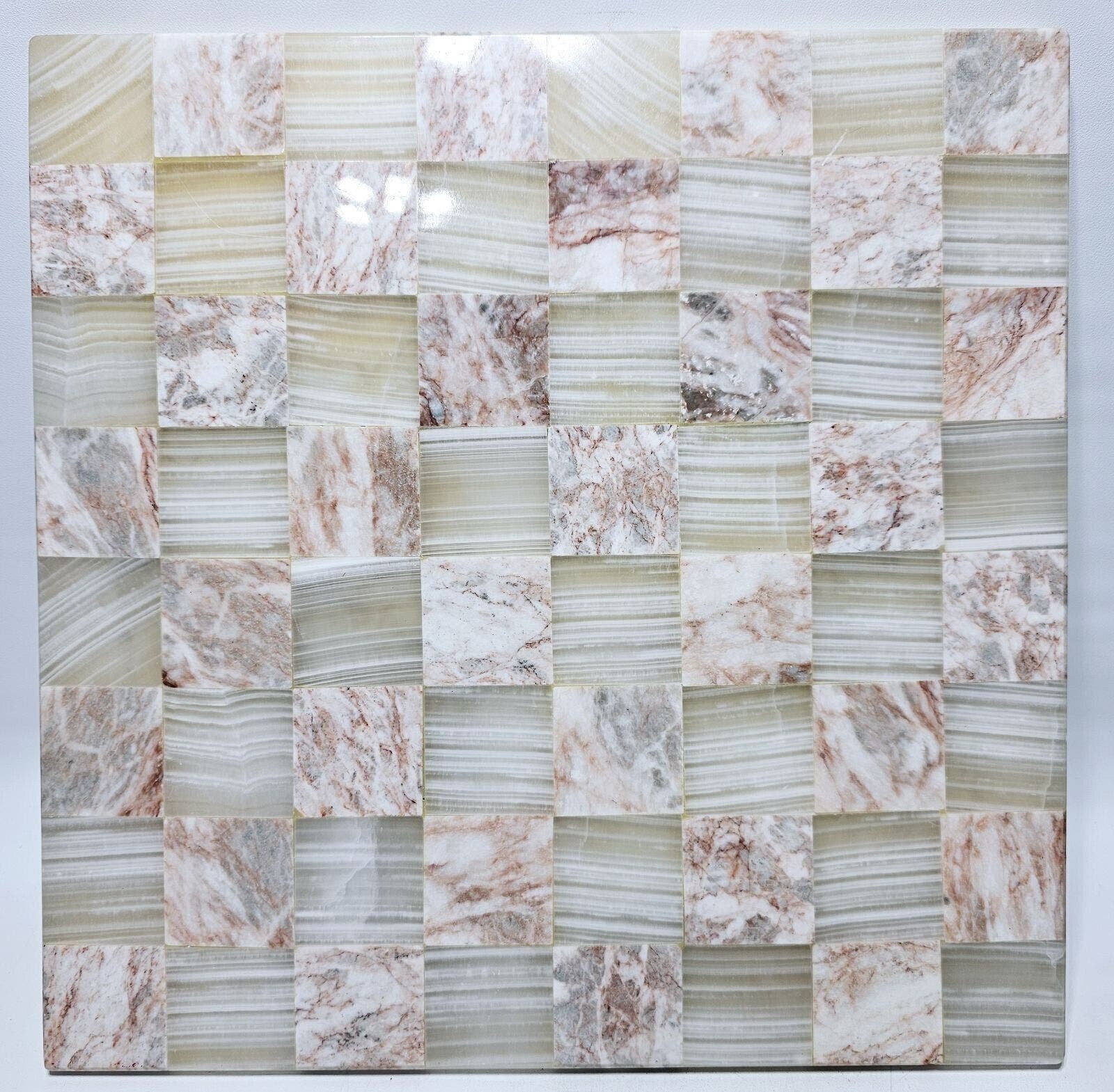 Vintage Mexican Aztec Marble Chess Set Board W/hand Carved Pieces 13 ...