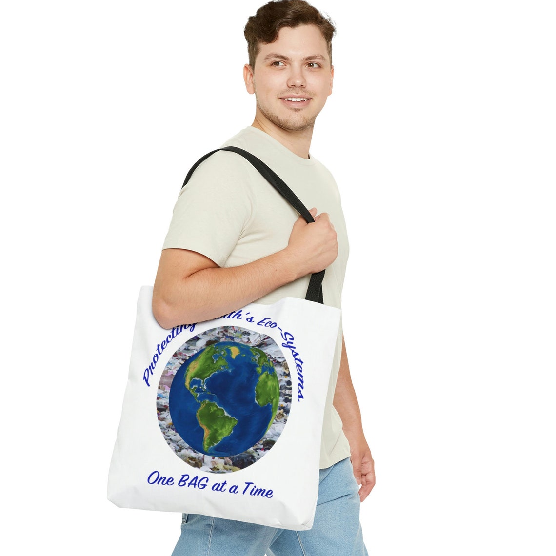 Protecting Earths Eco Systems, Reusable Tote Save the Earth, Beach Bag ...