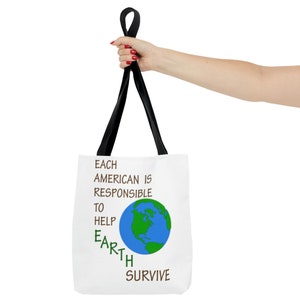 Americans Save Earth, Protect Earth Eco Systems, Polyester Shopping Bag ...