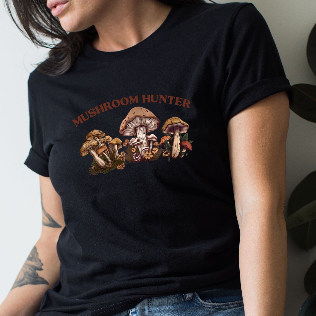 Wild Mushroom, Mushroom Hunter, Mens Mushroom Shirt, Botanical Art ...