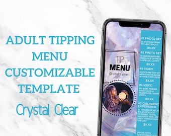 Onlyfans Tipping Menu Editable Template | Gothic Onlyfans Menu, Canva ...