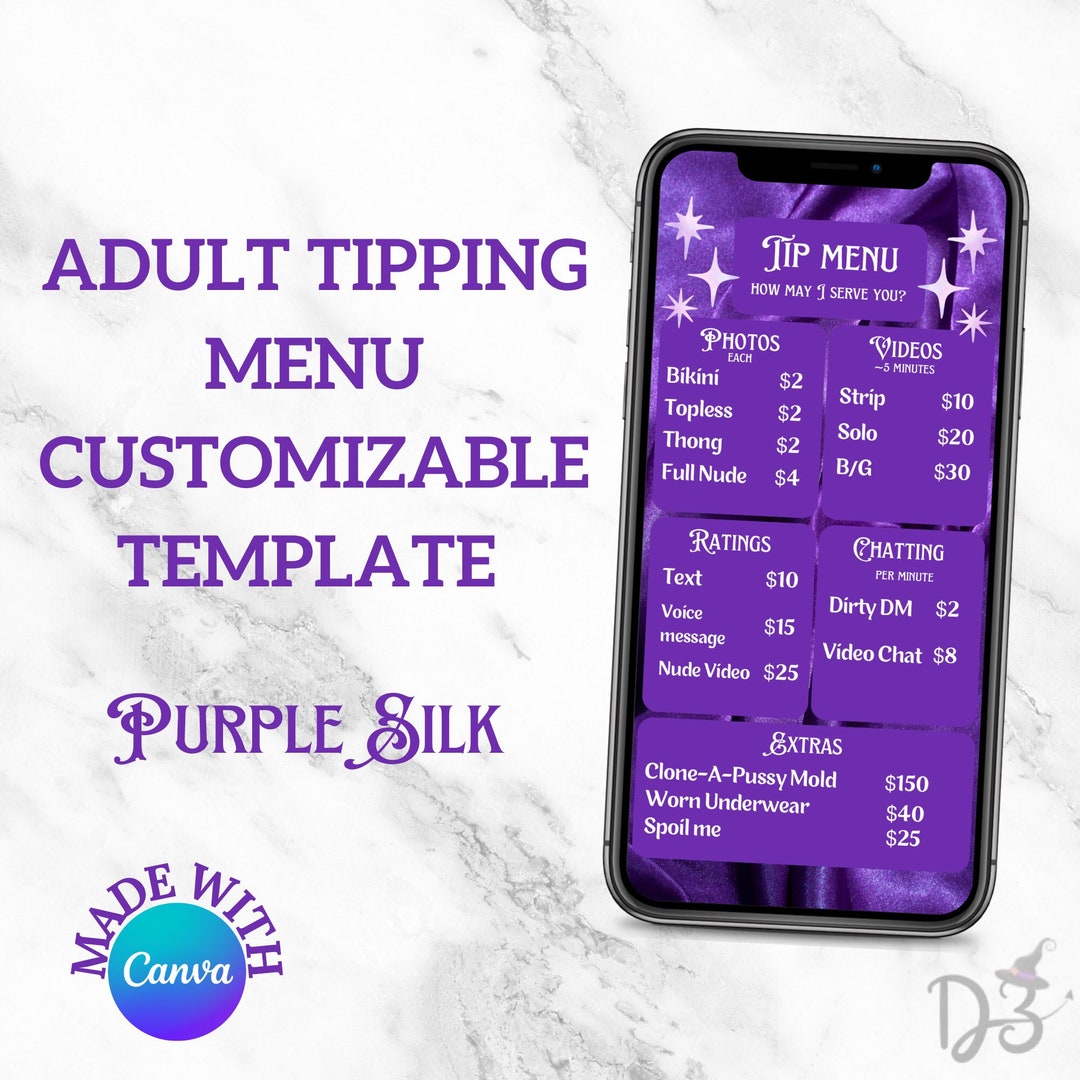 Onlyfans Tipping Menu Editable Template | Witchy Onlyfans Menu, Canva ...