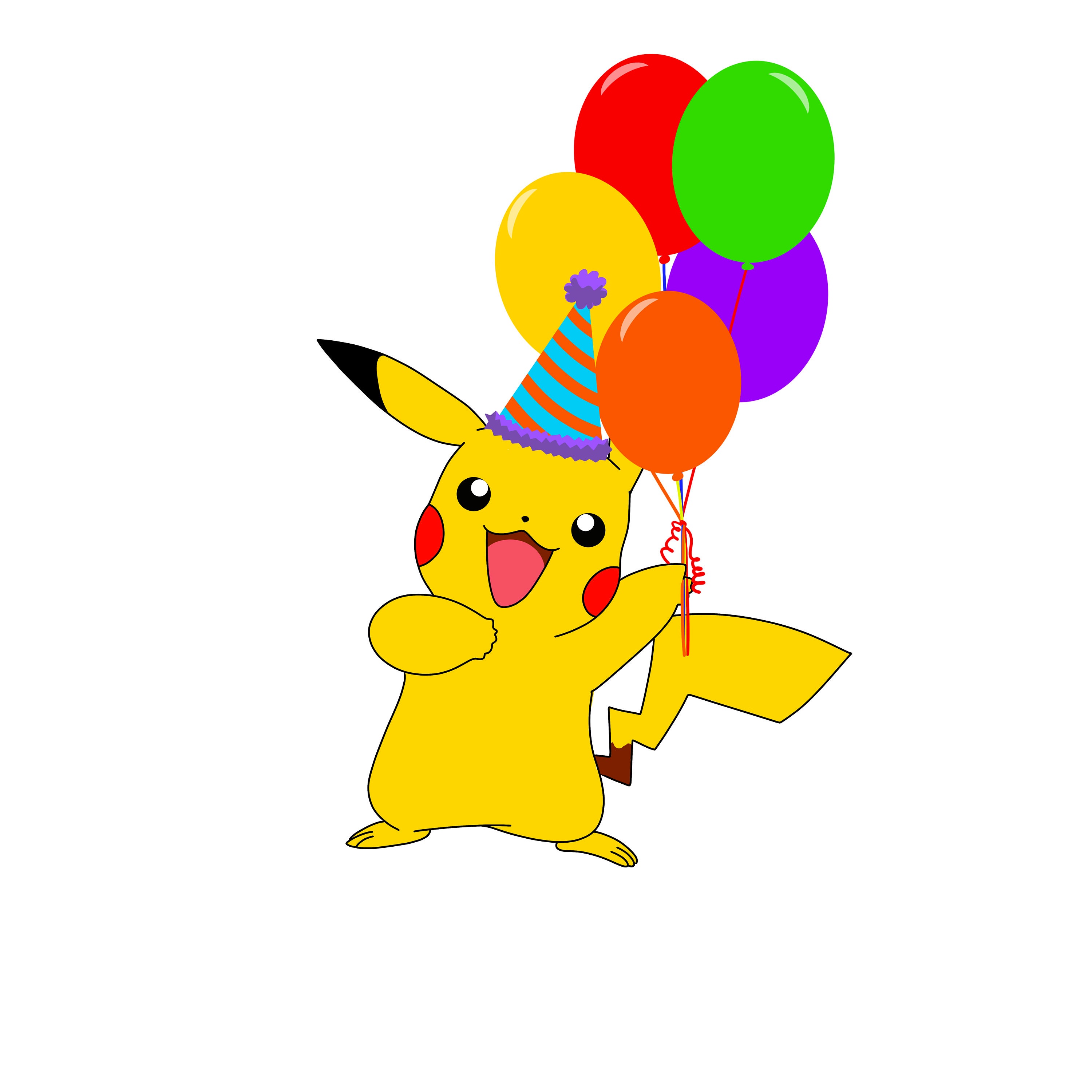 Pikachu Birthday Party Theme PNG Files - Etsy