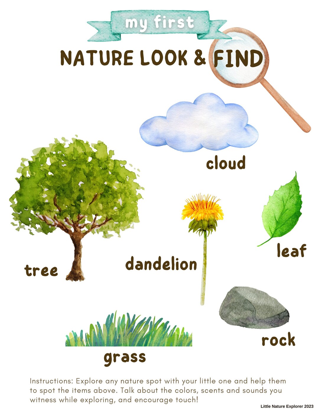 Toddler Printable Nature Scavenger Hunt - My First Look and Find ...