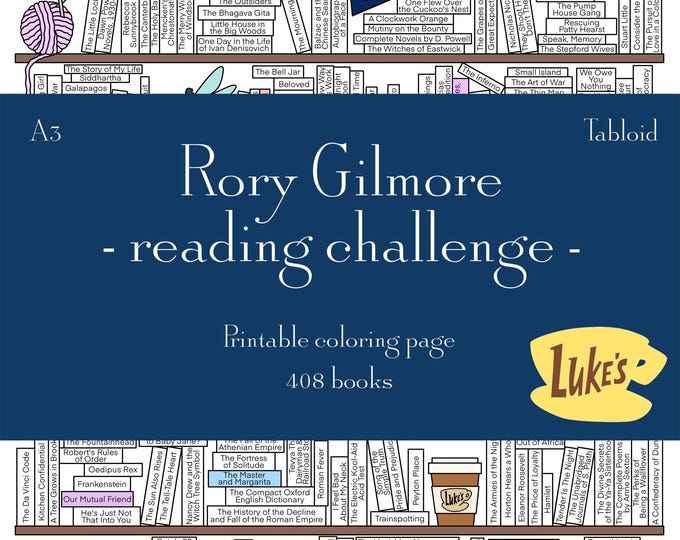 Rory Gilmore Reading Challenge. (PRINTABLE Version With Boarder) (408 ...