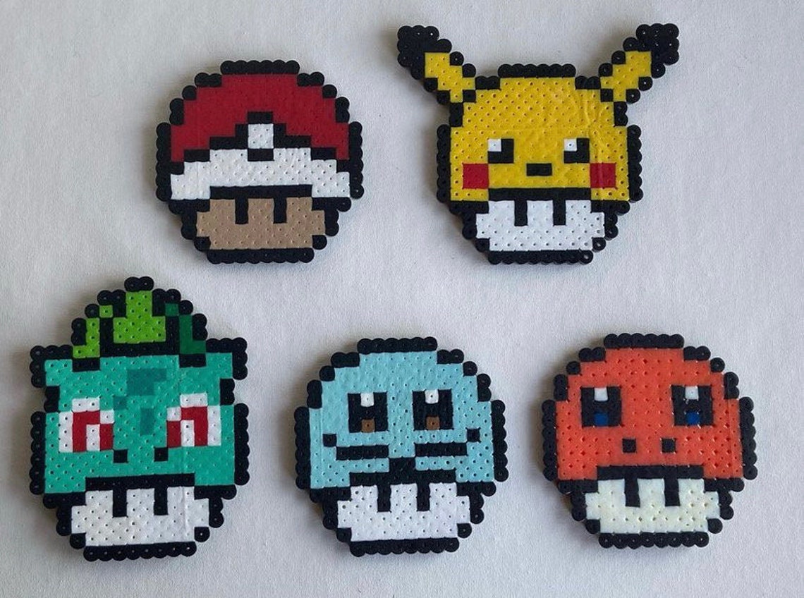 Cartoon Character Refrigerator Magnet Perler Beads Set - Etsy