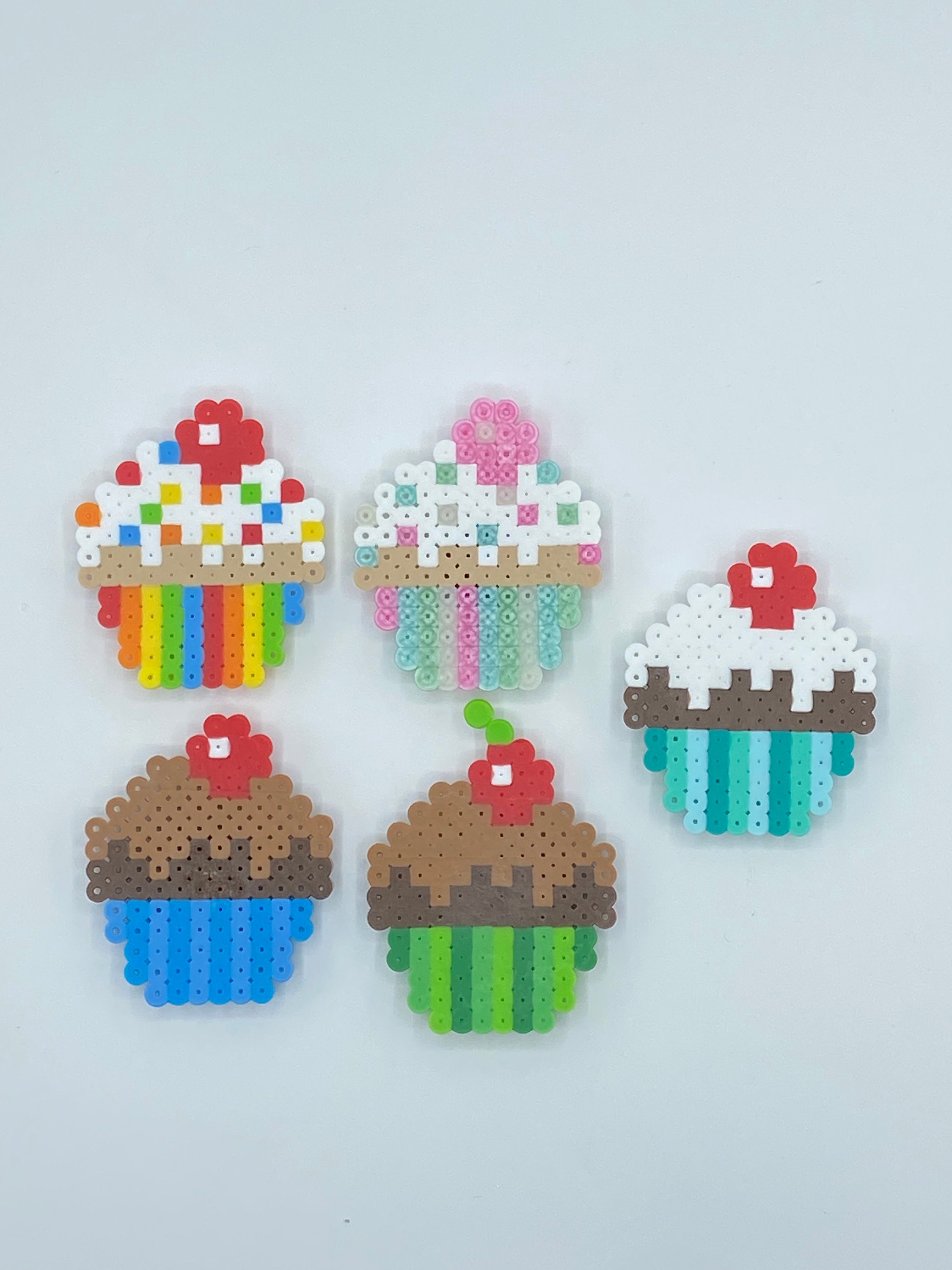 Colorful Cupcakes Perler Magnets - Etsy