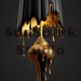 Lamp Dripping in Black and Gold Digital Download Printable Wall Art ...