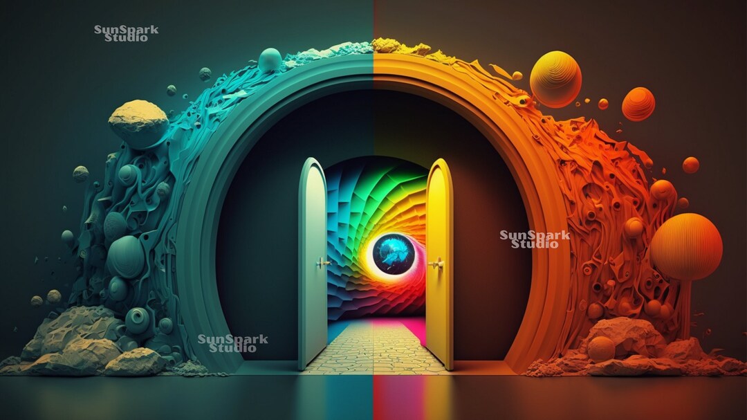 Portal Through Time Digital Download Printable Wall Art Unique Artwork ...