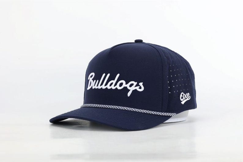 BULLDOGS Custom Performance Rope Hat - NAVY - Etsy