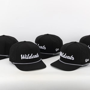 WILDCATS Custom Performance Rope Hat - Black With Black & White Rope - Etsy