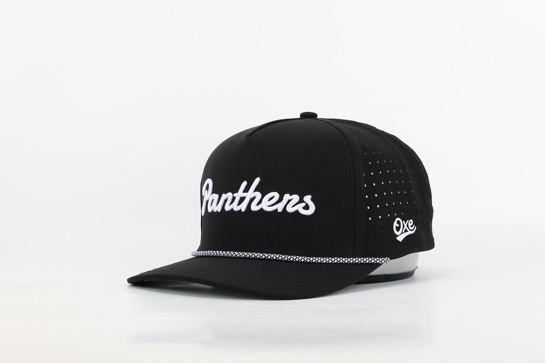 PANTHERS Custom Performance Rope Hat - Black - Etsy