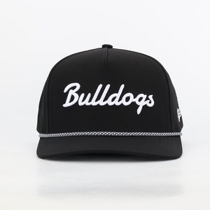 BULLDOGS Custom Performance Rope Hat Black With Black & White Rope - Etsy