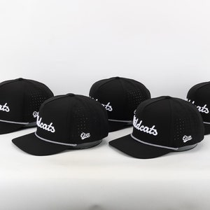WILDCATS Custom Performance Rope Hat - Black With Black & White Rope - Etsy