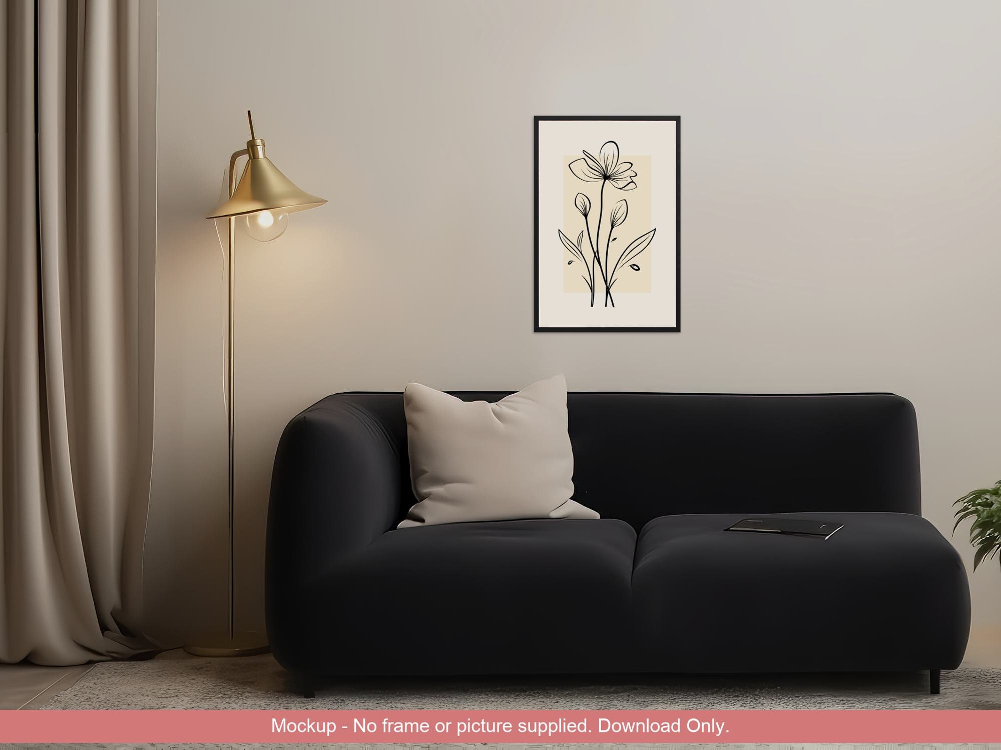 Minimalist Single Flower Art Print Modern Home Decor Digital Download ...