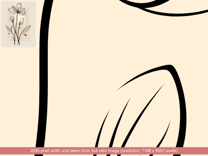 Minimalist Single Flower Art Print Modern Home Decor Digital Download ...