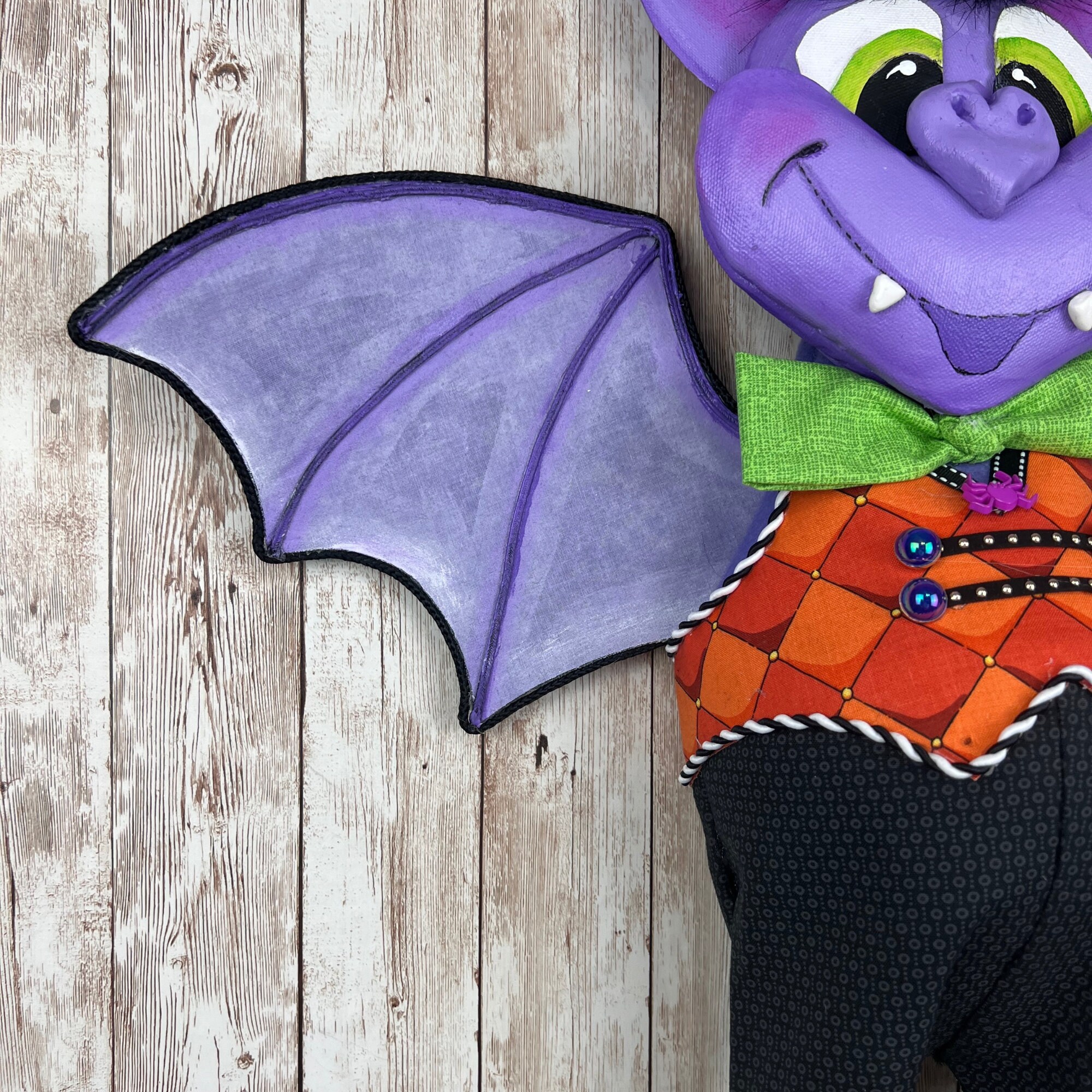 Boomerang the Bat Wreath Attachment, Halloween Bat Wreath Sign ...