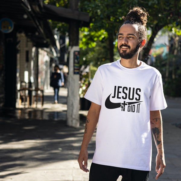 Jesus Did It Nike Shirt - Etsy