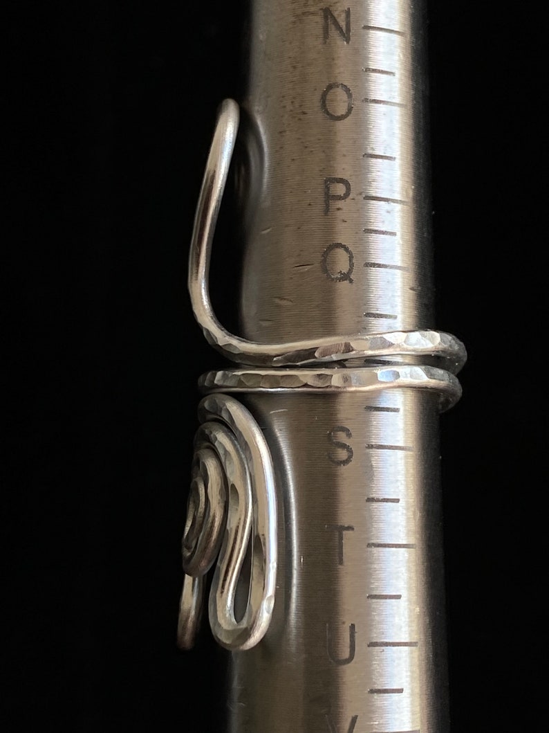 Ancient Inspired Handmade Planished Abstract Hare Design Aluminium Ring ...