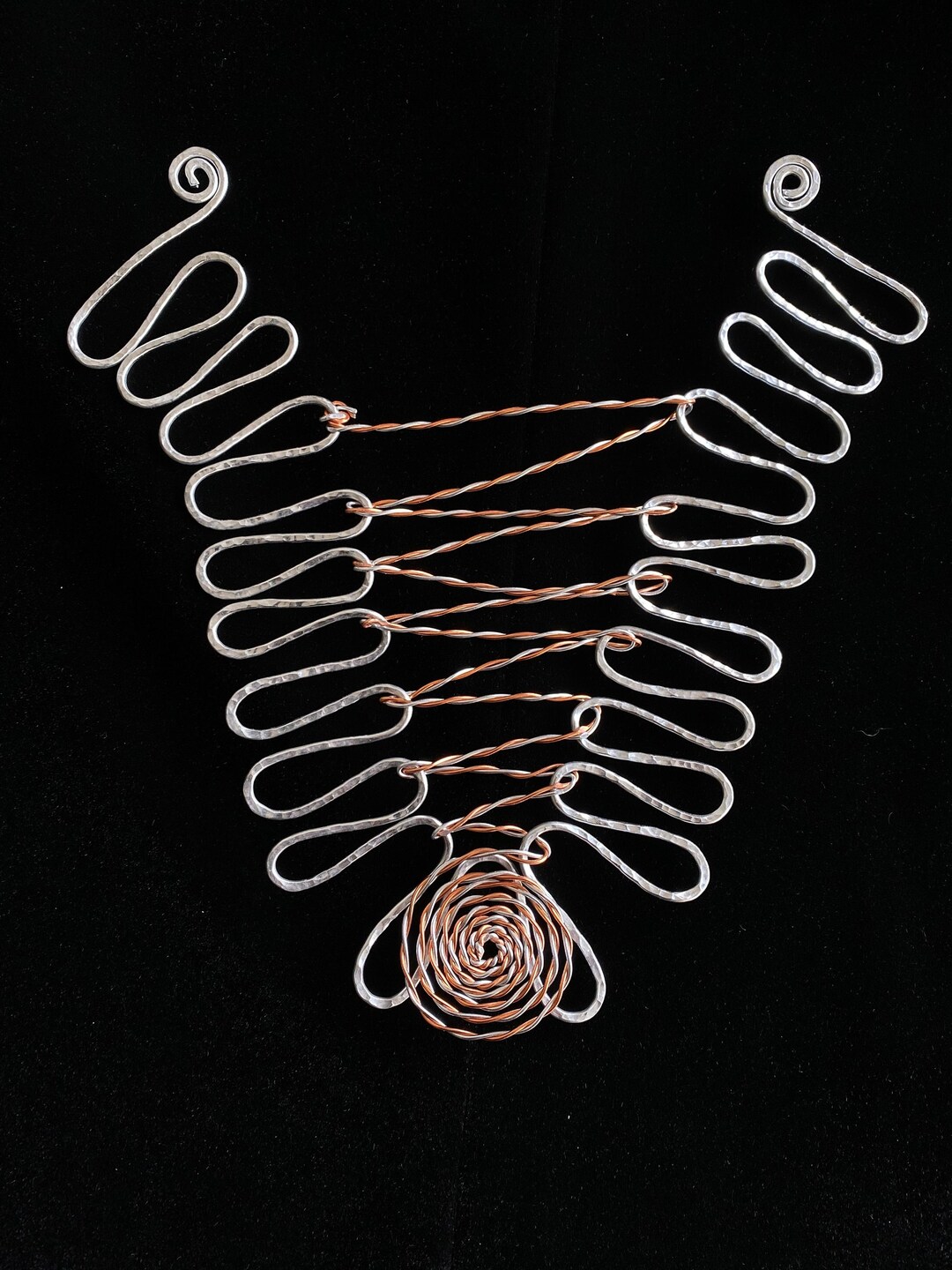 Ancient Inspired Handmade Planished Spiral Laced Effect Aluminium ...