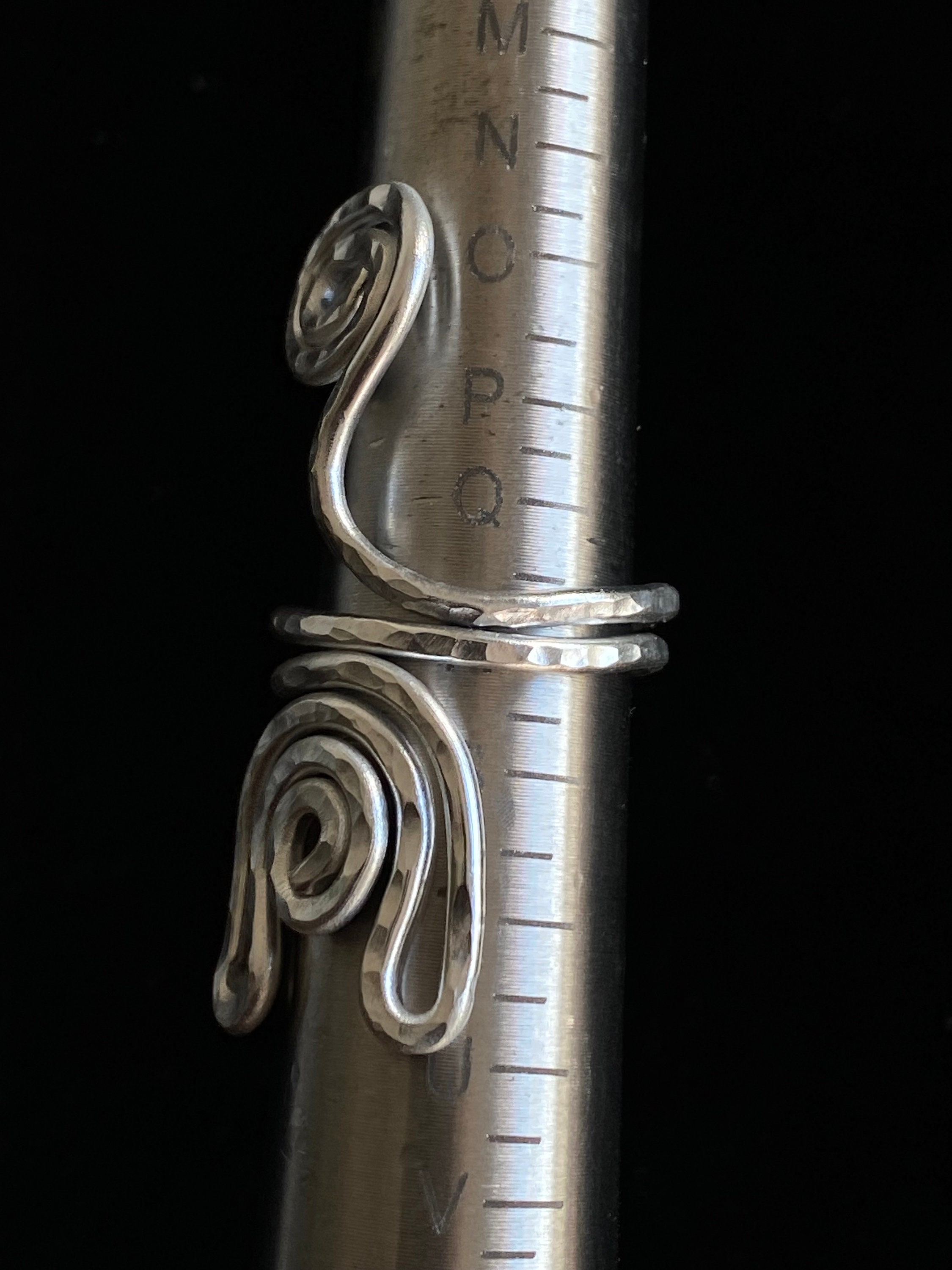 Ancient Inspired Handmade Planished Abstract Hare Design Aluminium Ring ...