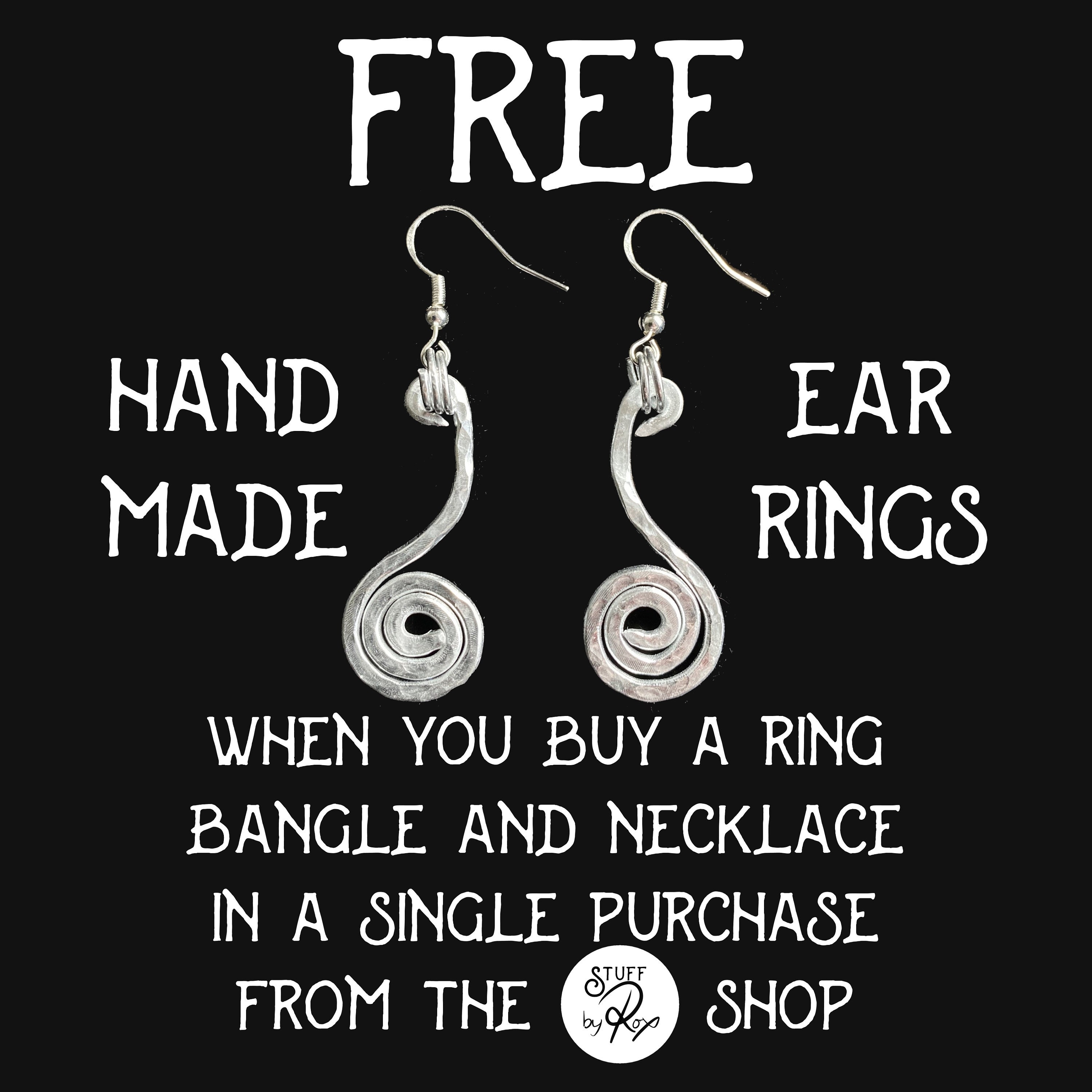 Ancient Inspired Handmade Planished Abstract Hare Design Aluminium Ring ...