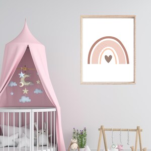 Digital Download Nursery Boho Rainbow Heart - Etsy