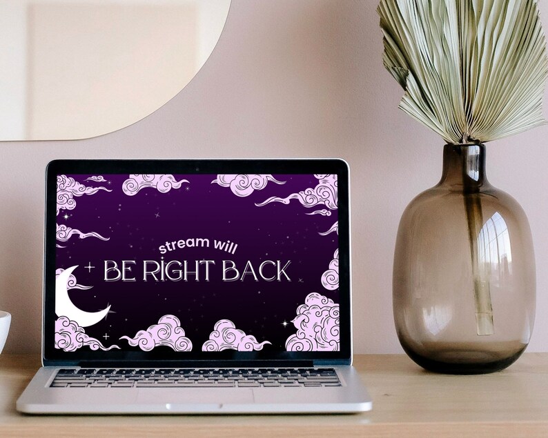 ANIMATED Twitch Screens Dark Celestial Clouds / Stream Starting Soon ...