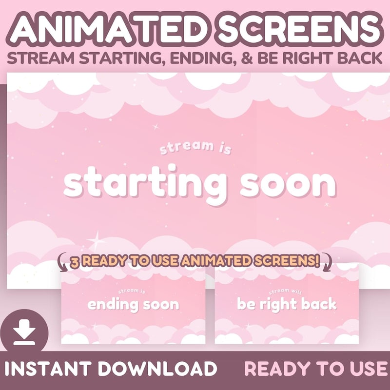 Twitch Starting Soon Animated Scenes - Etsy