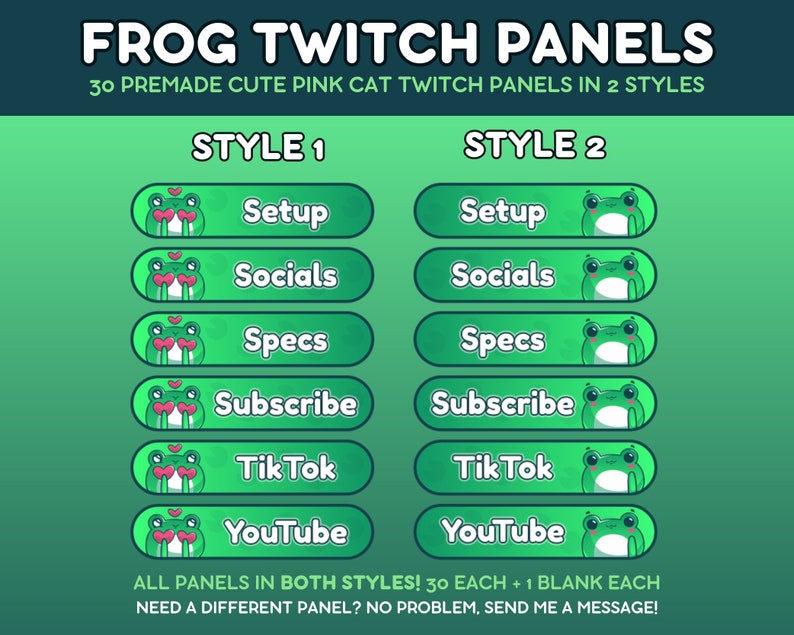 Frog Twitch Panels - Cute Frog Panels for Twitch - Kawaii Cute Froggy ...