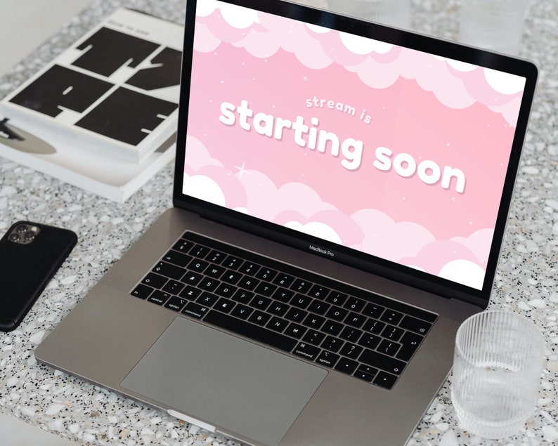 ANIMATED Twitch Screens Pastel Cute Clouds / Stream Starting Soon Be ...