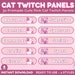 Cat Twitch Panels 30 Ready to Use Kawaii Cat Panels for Twitch Instant ...