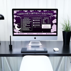 Subathon Social Media Templates | Dark Celestial Night Subathon ...