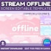 Stream Twitch Offline Screen Canva Template Editable Pastel / Kawaii ...