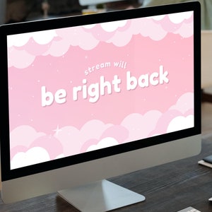 ANIMATED Twitch Screens Pastel Cute Clouds / Stream Starting Soon - Be ...